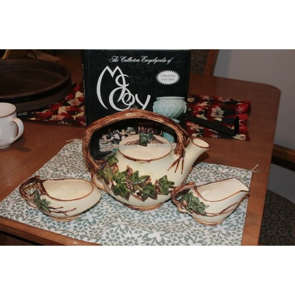Mccoy | Dining | Vintage Mccoy Art Pottery Tea Ivy Set 3 Pieces Teapot ...
